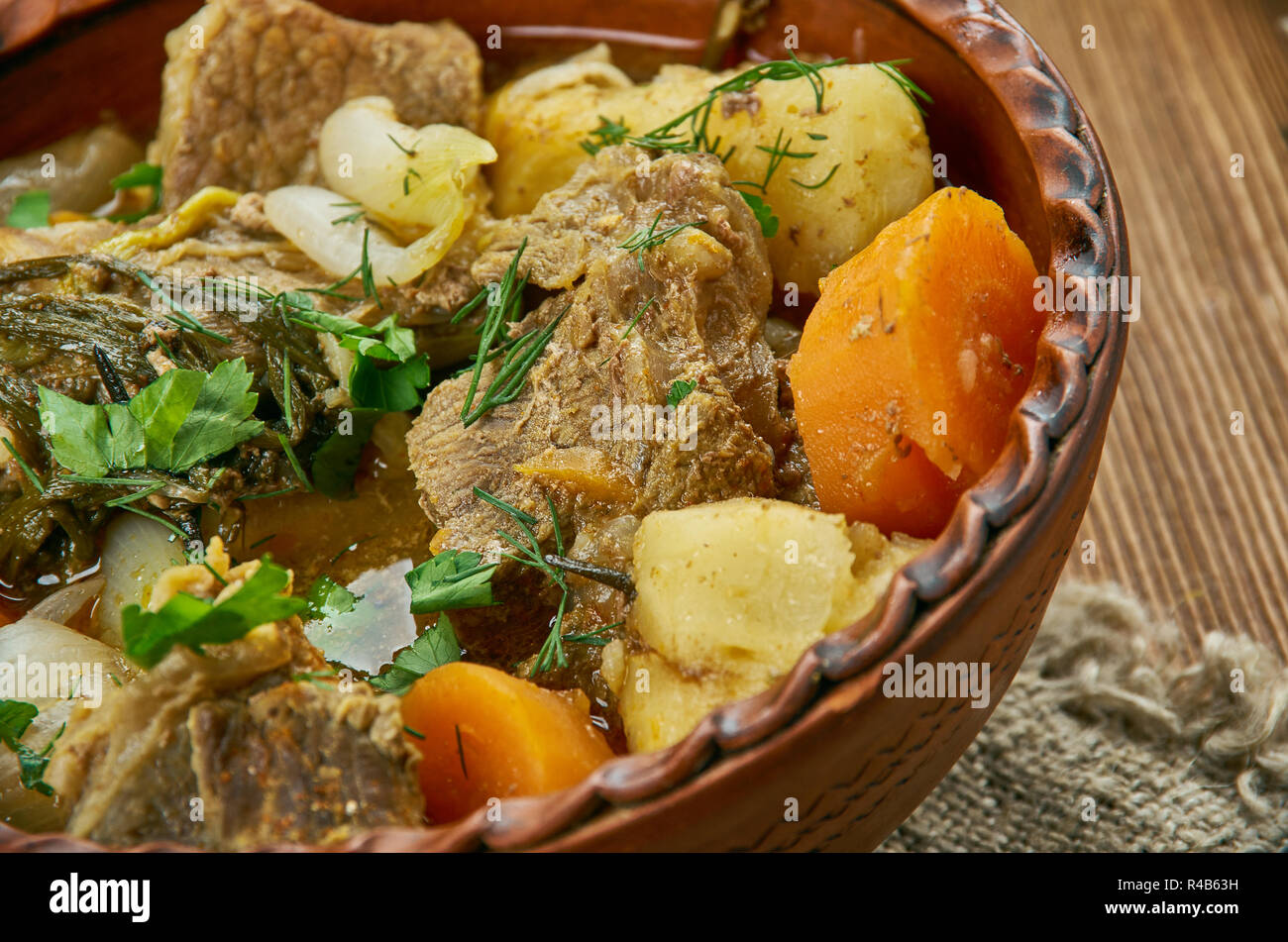 Slow Cooked Scottish Beef Stew, Scottish cuisine, Traditional assorted ...
