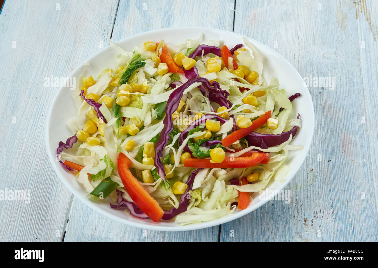 Mexican Coleslaw, Spicy Mexican Cabbage Slaw Stock Photo - Alamy