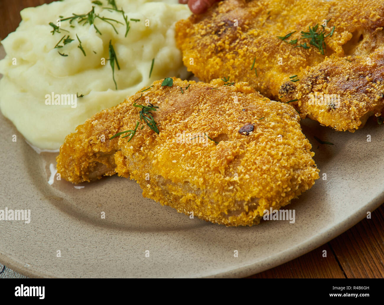 rizek, Breaded Pork Schnitzel, Czech cuisine, Traditional assorted ...