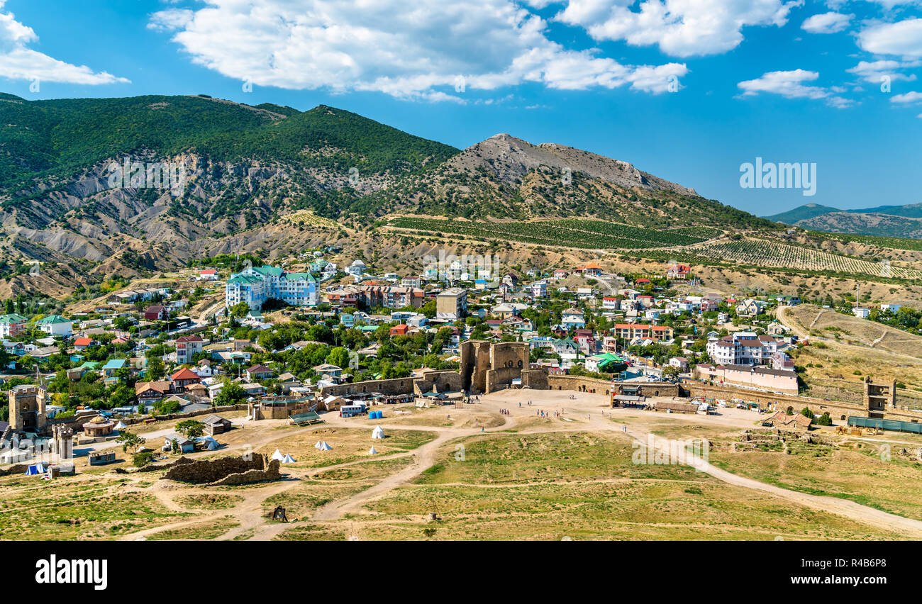 Panorama ancient genoese fortress in hi-res stock photography and ...