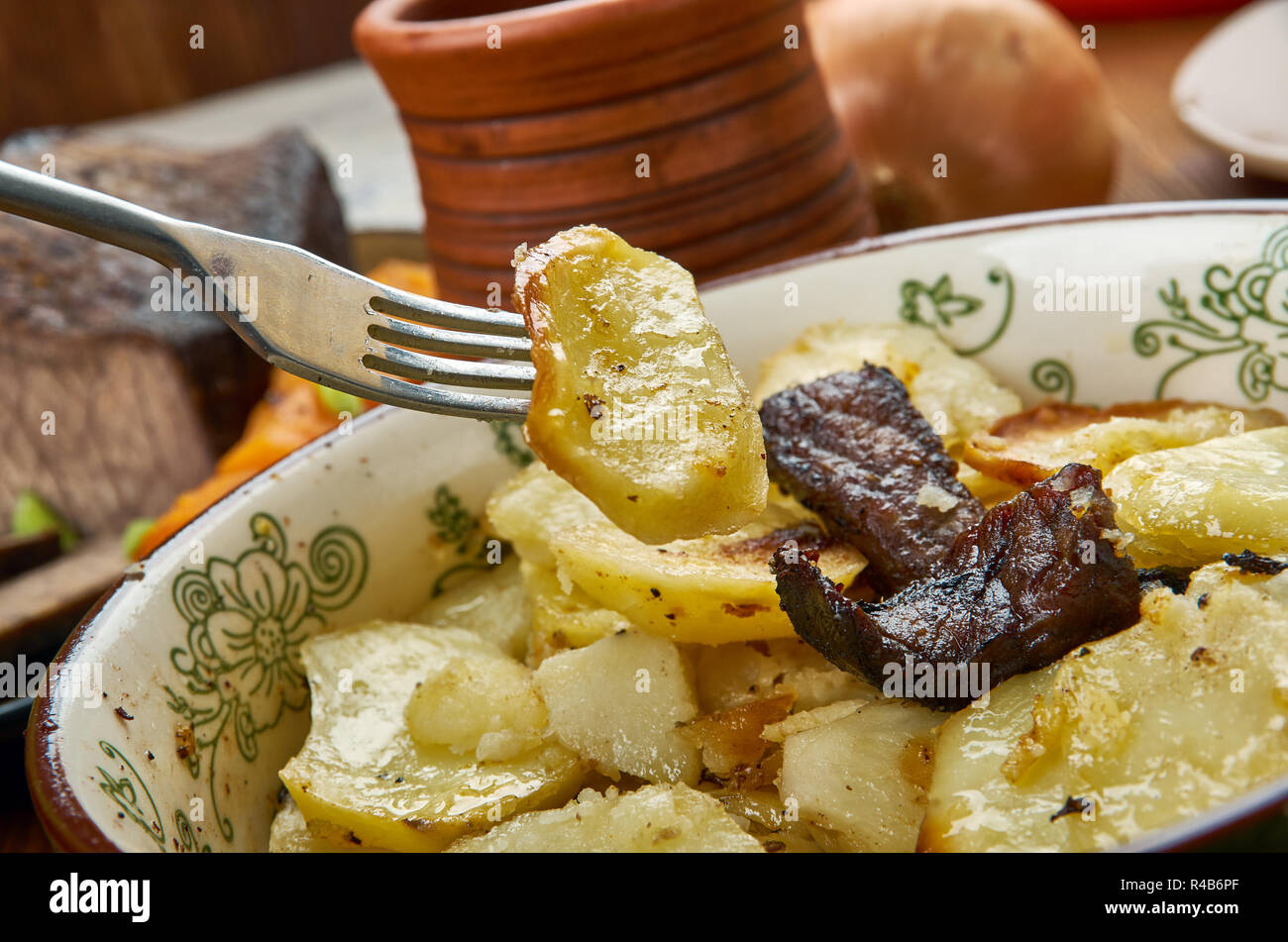 Lancashire Hot Pot , English cuisine, famous meat and potato ...