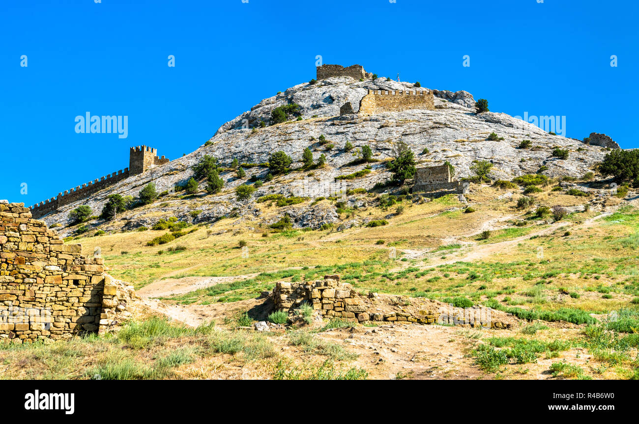 Panorama ancient genoese fortress in hi-res stock photography and ...