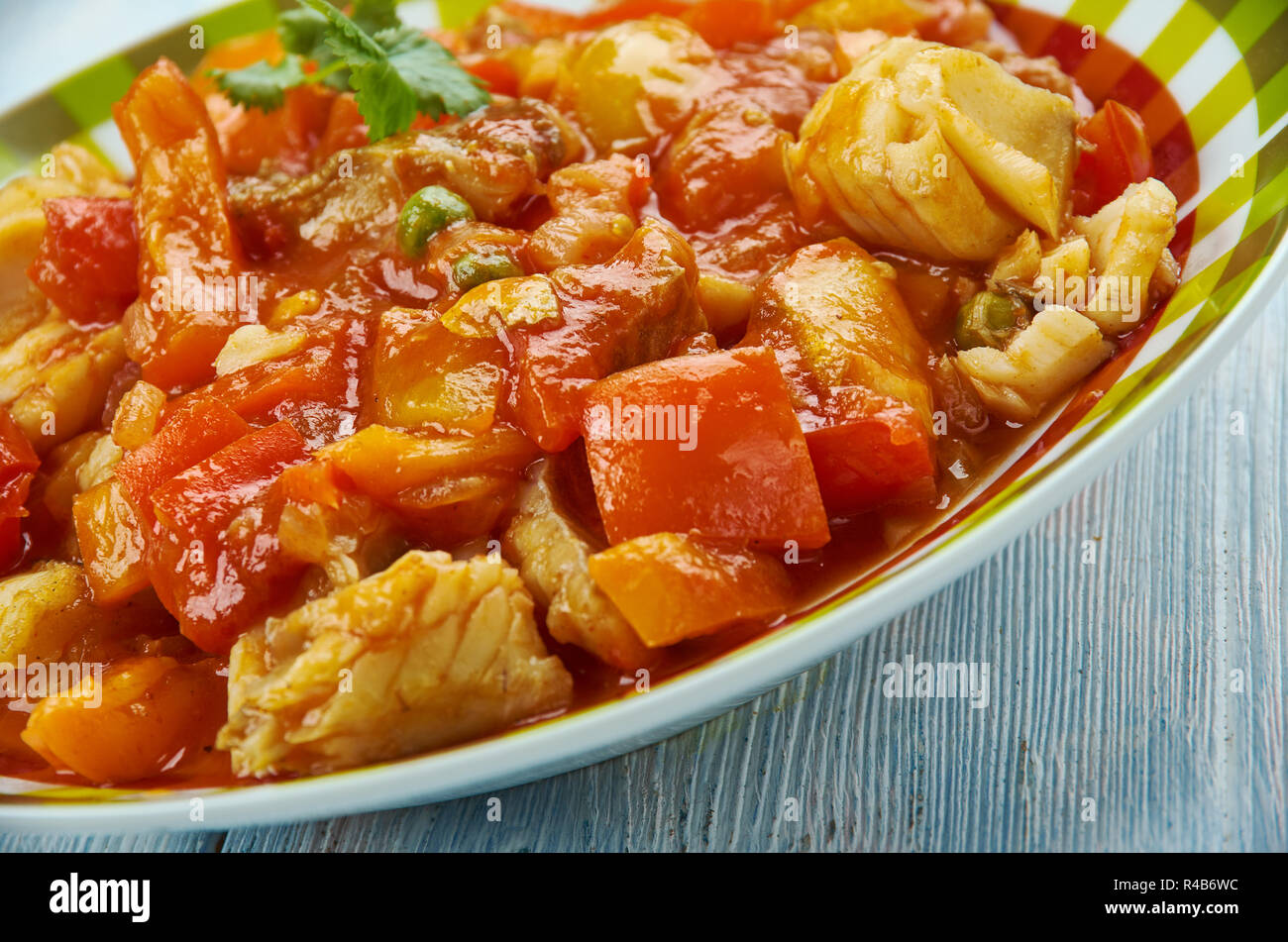 Fish paprikash - popular dish of Hungarian Stock Photo - Alamy