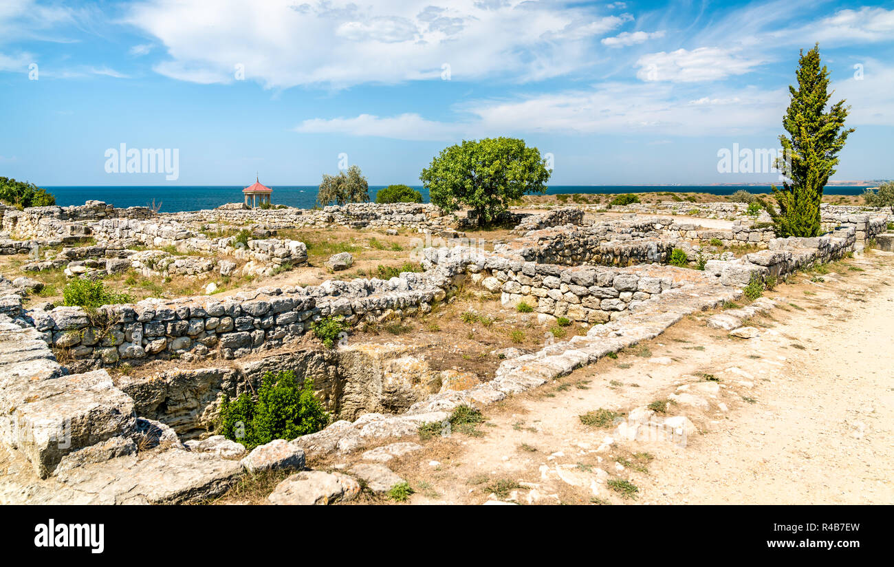 Ruins of Chersonesus, an ancient greek colony. Sevastopol, Crimea Stock ...