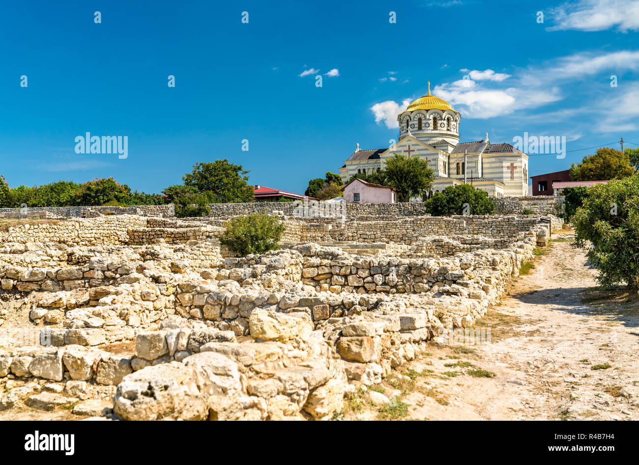 Ruins of Chersonesus, an ancient greek colony. Sevastopol, Crimea Stock ...