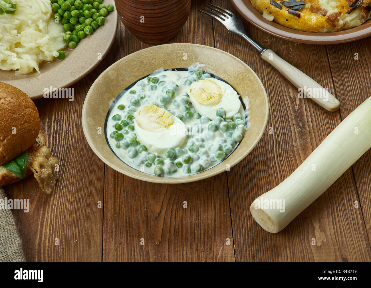 Old Fashioned Cold English Pea Salad, English cuisine, Britain ...
