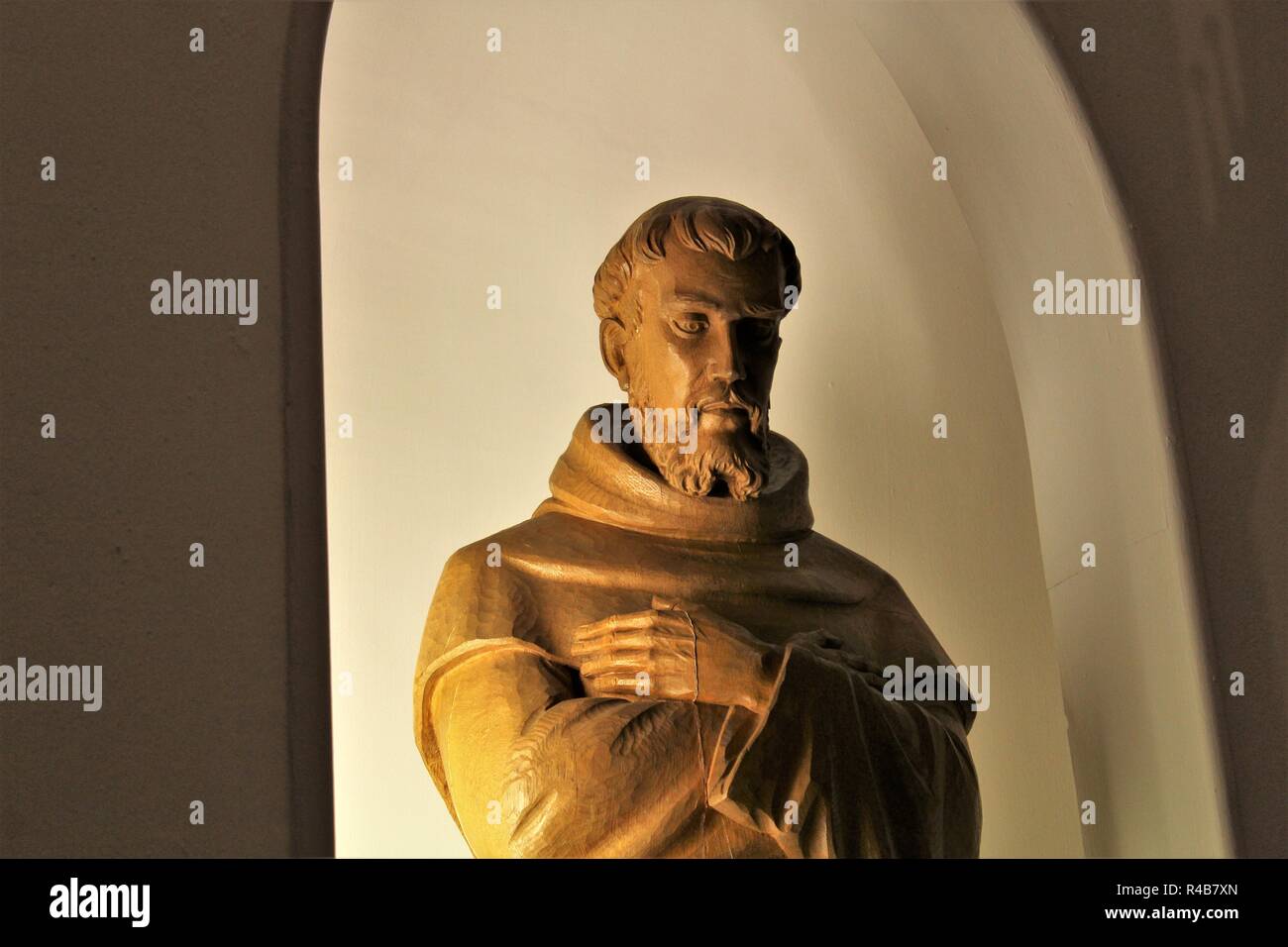 Saint Francis statue in the Lady Chapel of Saint Peter's Cathedral ...