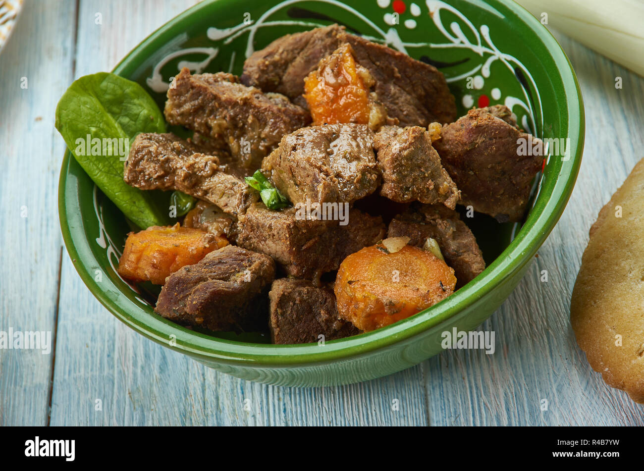 Scouse, lamb or beef stew, Welsh, cuisine, British Traditional assorted ...