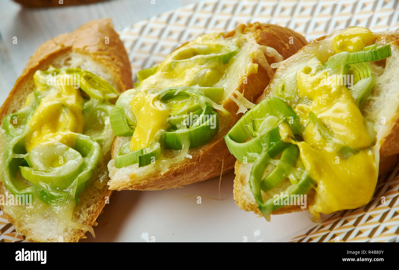 Welsh Leek and Cheese Rarebit, a classic Welsh recipe, Welsh, cuisine ...