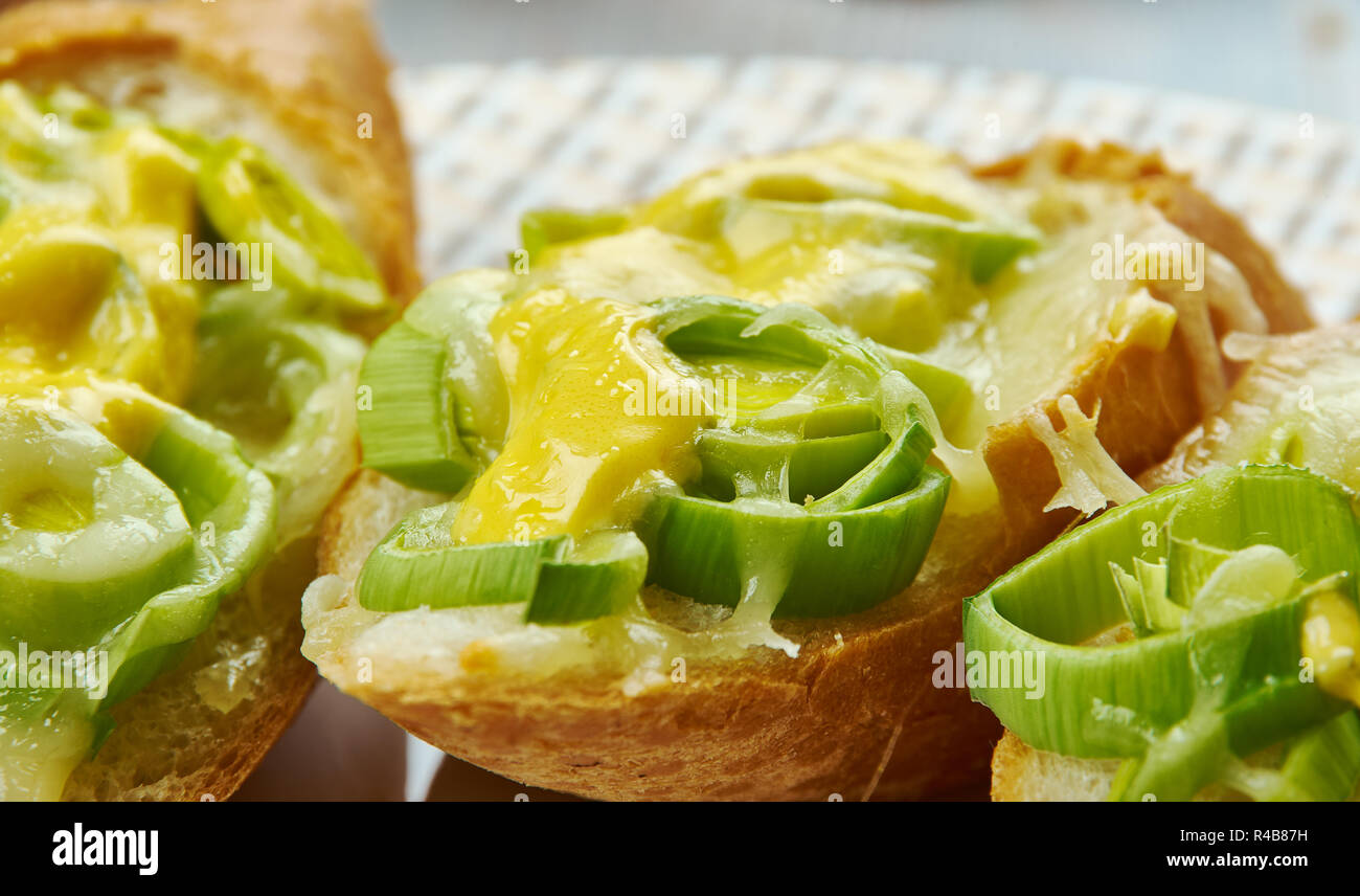 Welsh Leek and Cheese Rarebit, a classic Welsh recipe, Welsh, cuisine ...