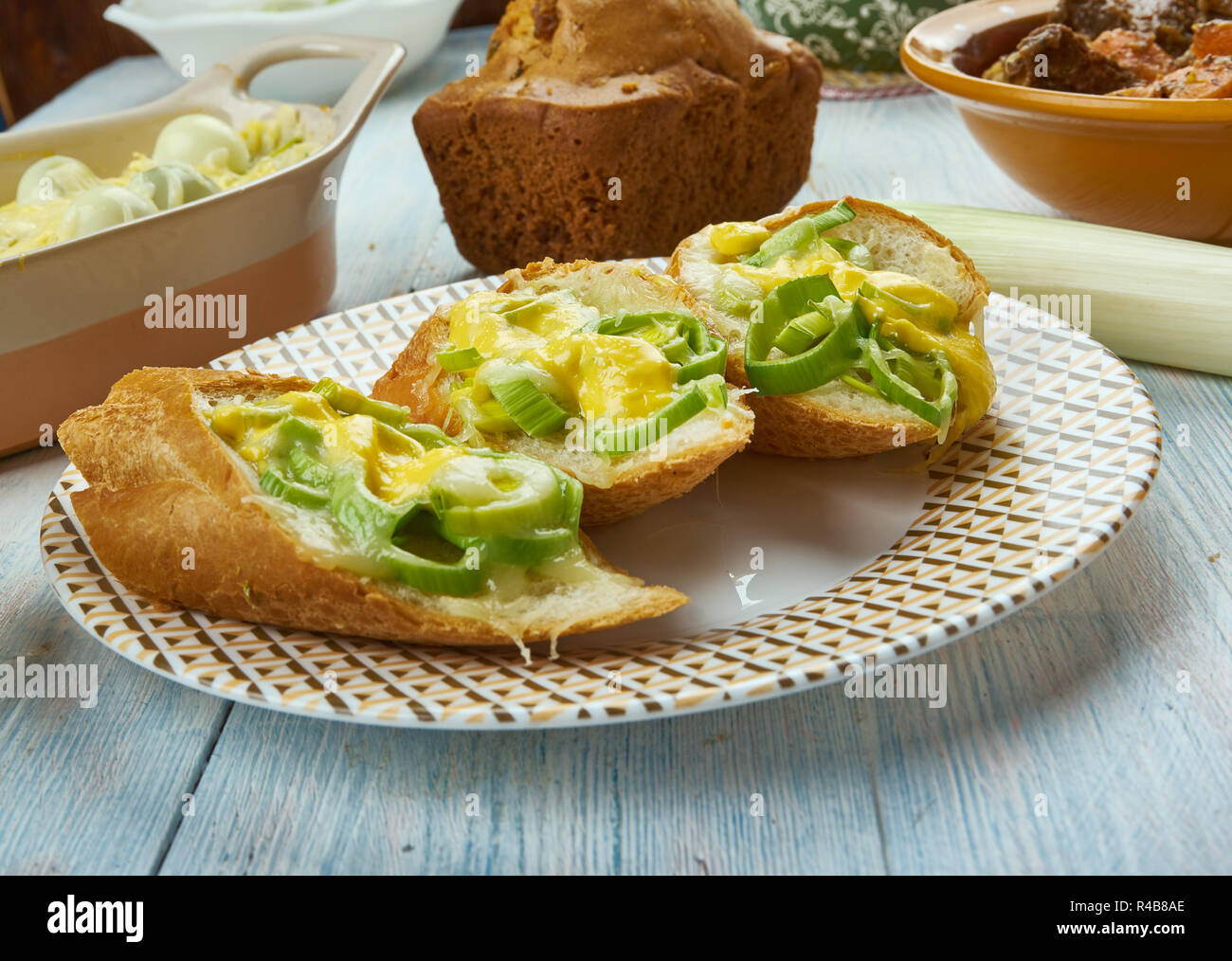 Welsh Leek and Cheese Rarebit, a classic Welsh recipe, Welsh, cuisine ...