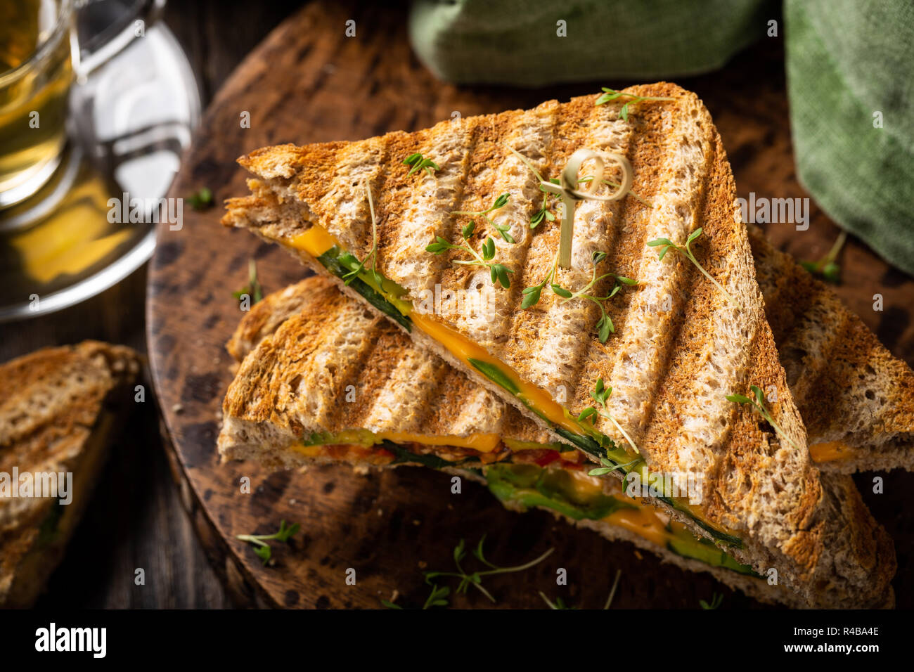 Healthy avocado toasts for lunch Stock Photo - Alamy