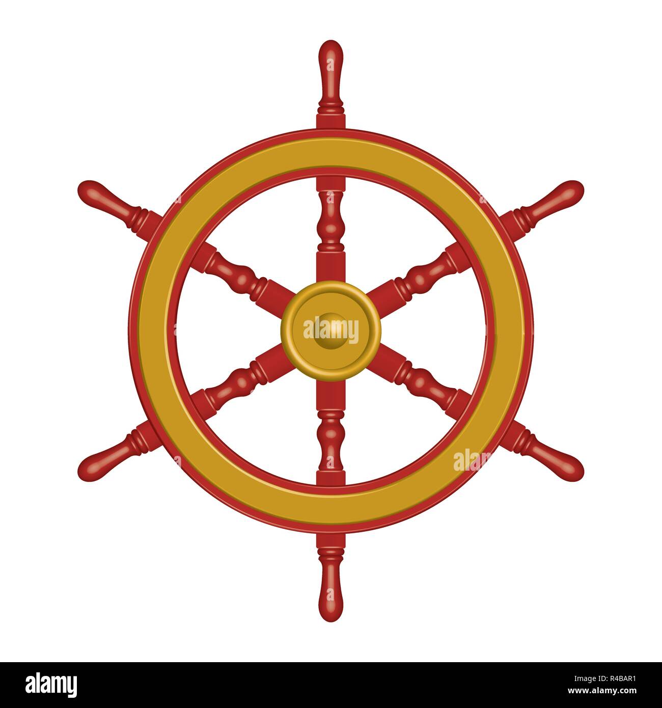 Ship wheel. Classic style. Vector illustration Stock Vector Image & Art ...