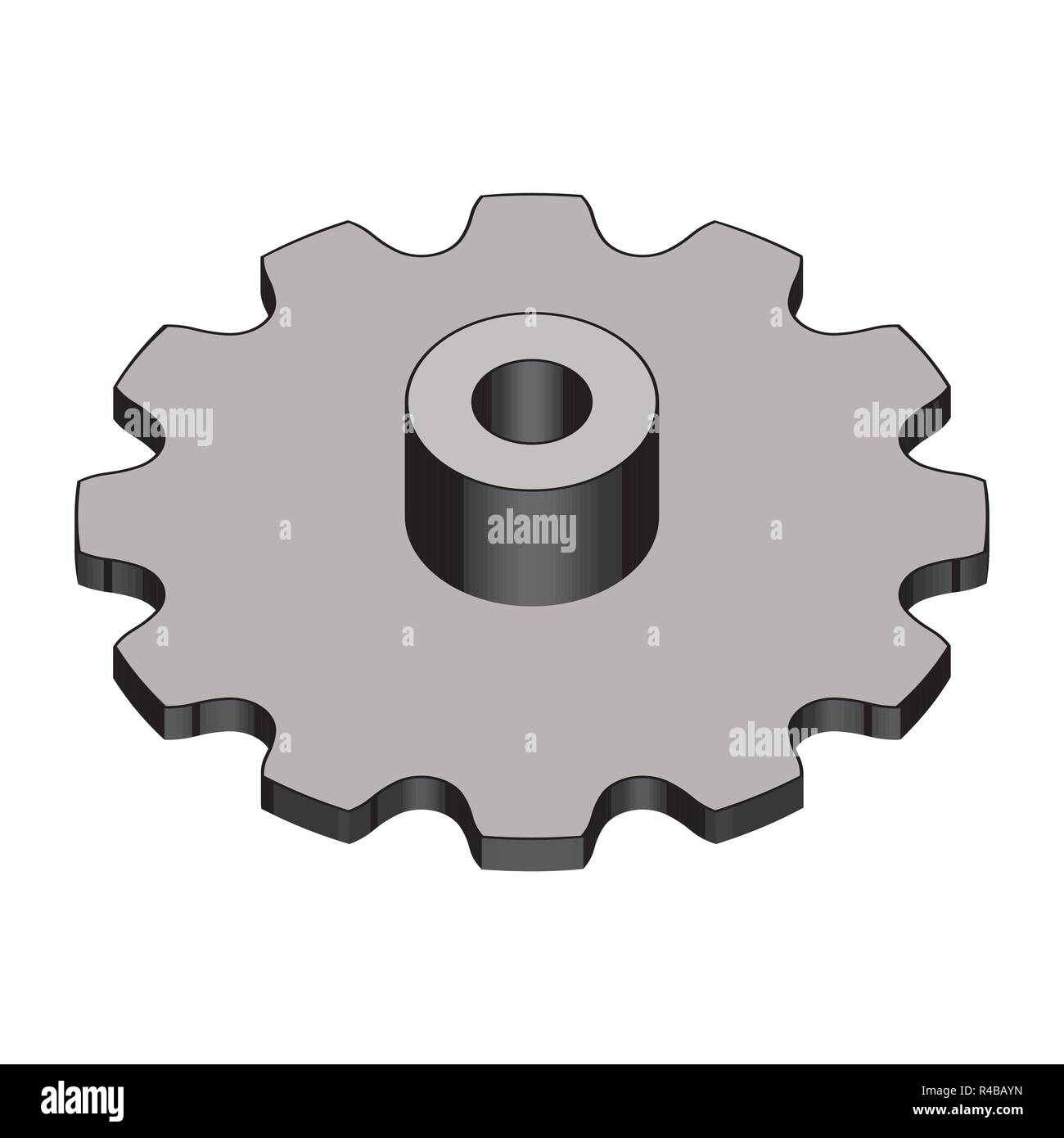 Sprocket wheel. Round link chains. Vector illustration Stock Vector ...