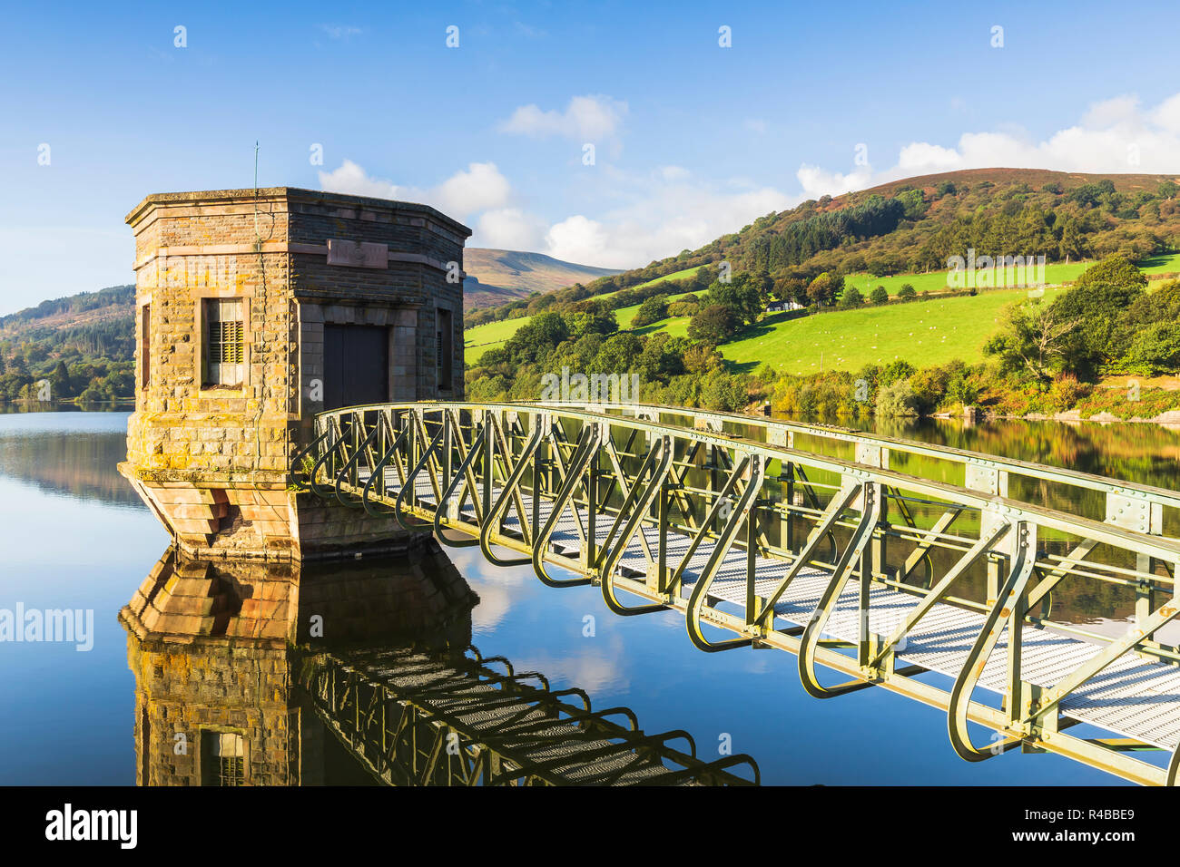 An image of Talybont pumping tower shot on a beautiful morning in early ...