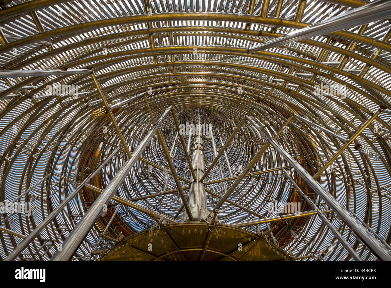 Inside the impressive stainless steel stupa main tower at Phra Maha ...