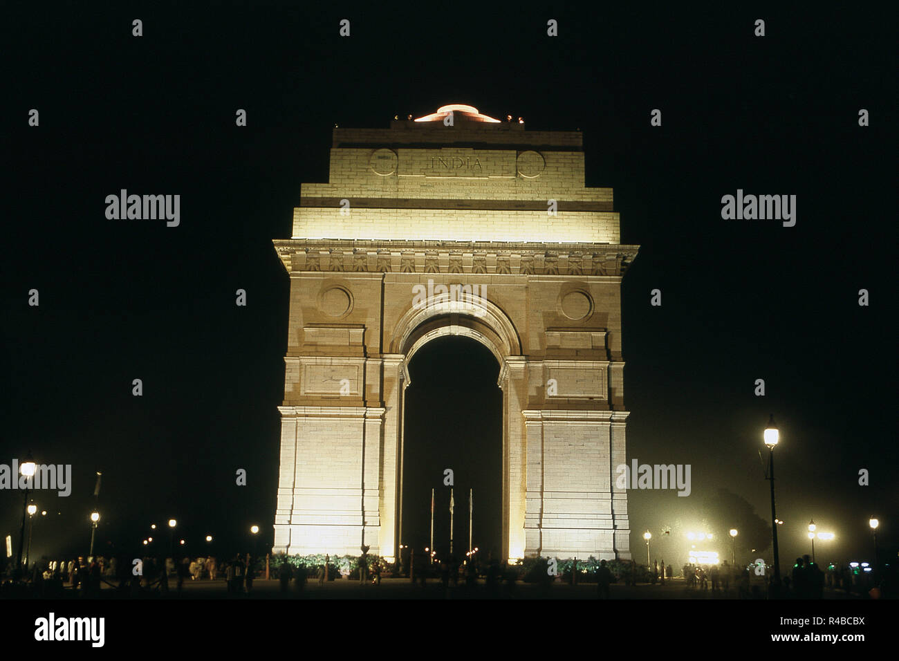 Illuminated structure of India Gate, New Delhi, India, Asia Stock Photo ...