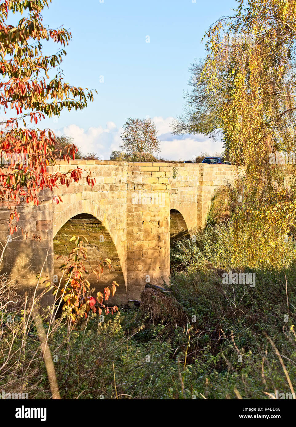 The old York Road bridge actross the River Nidd, Yorkshire, England, UK ...