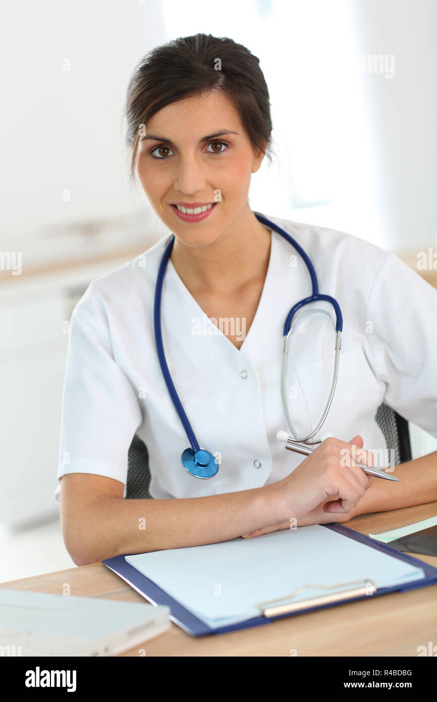 Portrait of medical student in training Stock Photo - Alamy