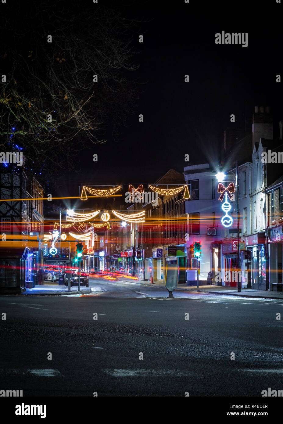 Morpeth at night, Northumberland Stock Photo - Alamy