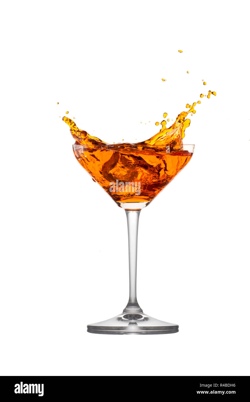 elegant cocktail glass isolated on white background Stock Photo - Alamy