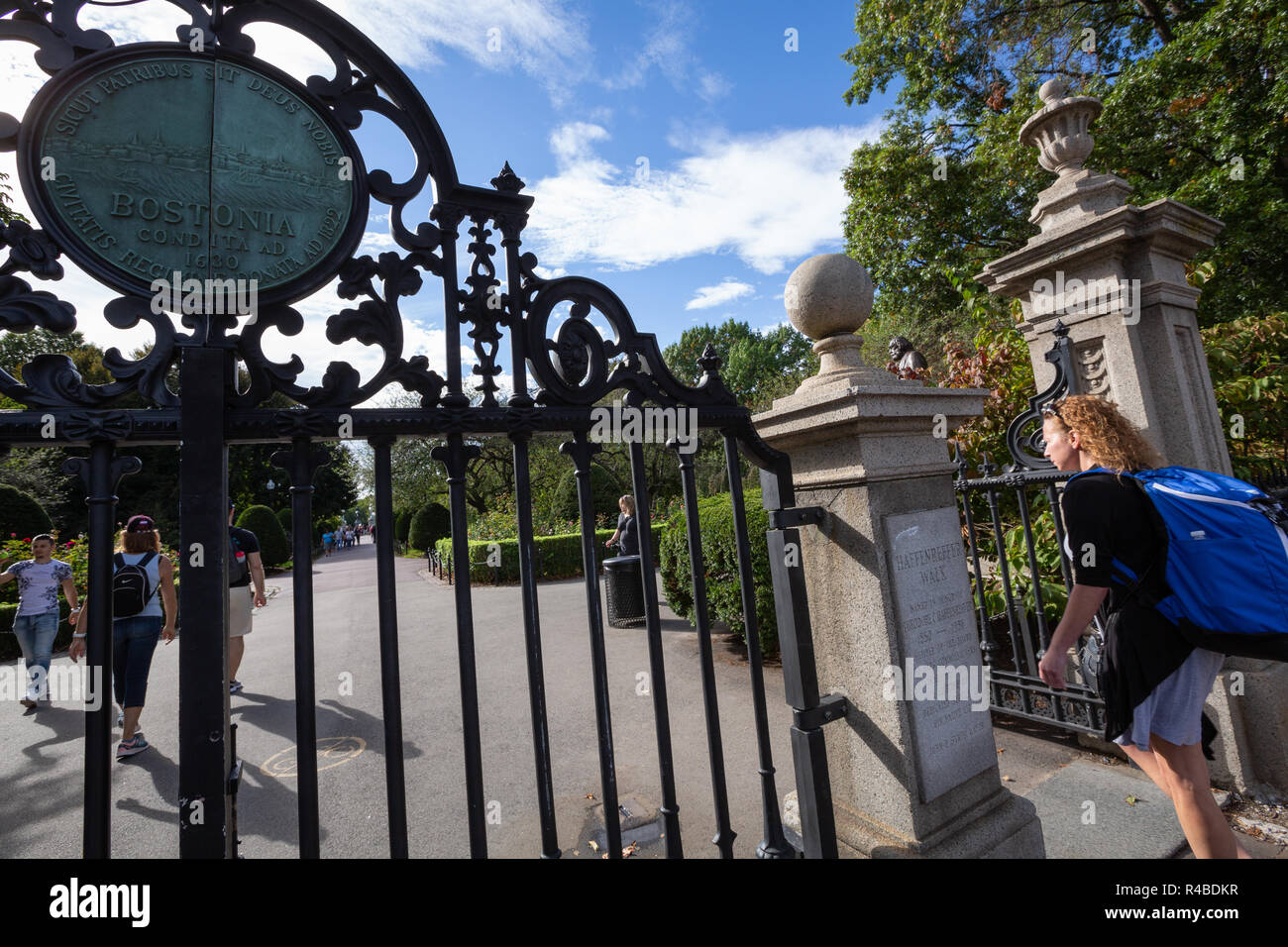 Boston public garden sign hi-res stock photography and images - Alamy