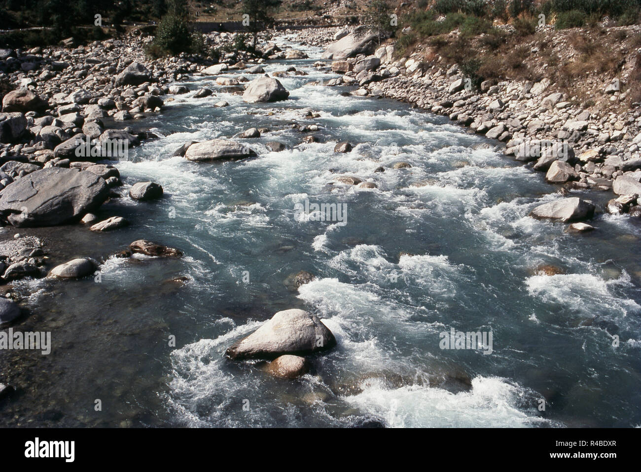 View of Beas river, Manali, Himachal Pradesh, India, Asia Stock Photo ...