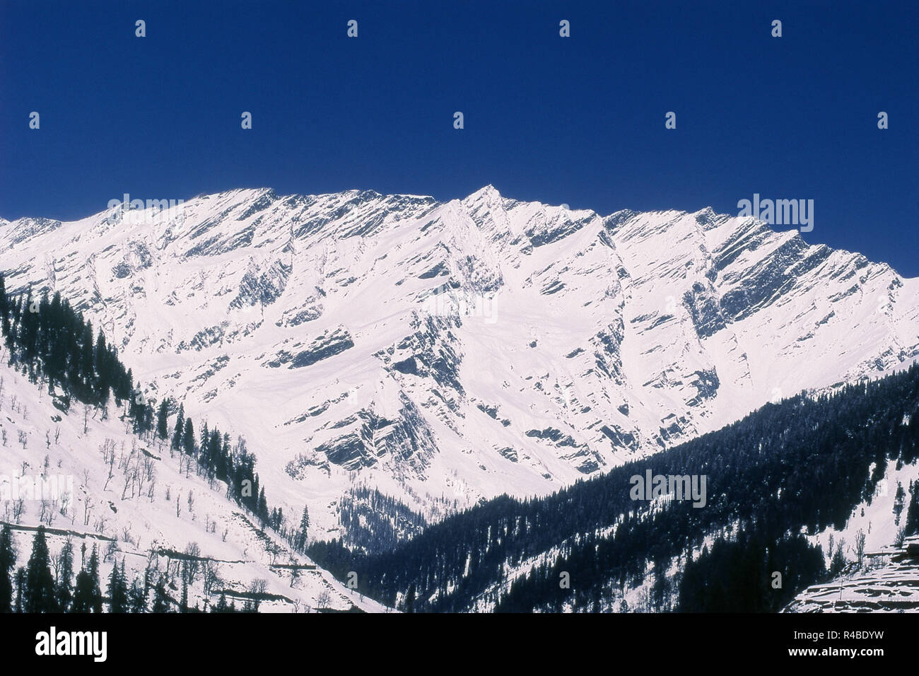 Snow clad mountain, Solang Valley, Manali, Himachal Pradesh, India ...
