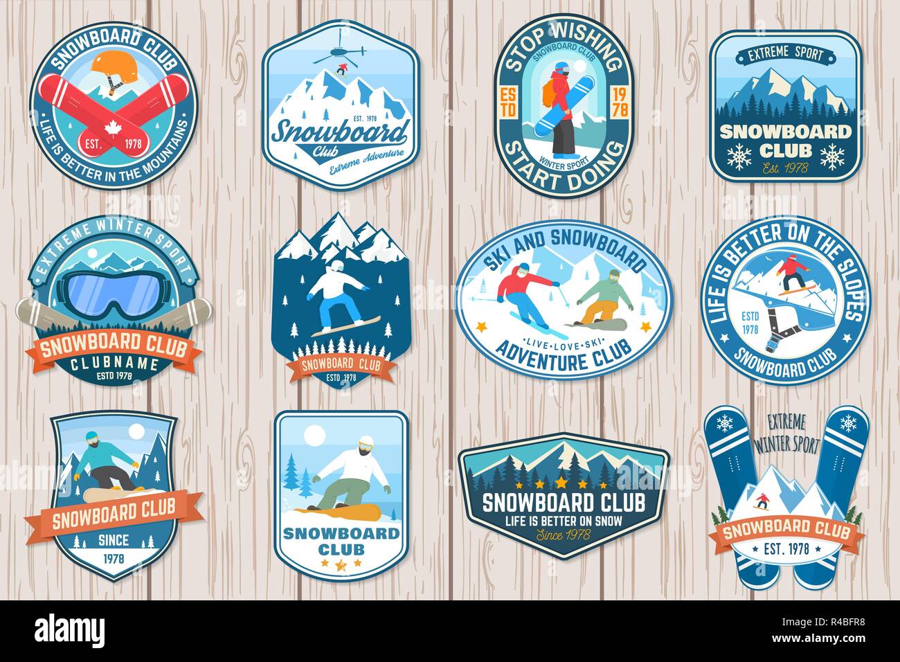 Patches of snow Stock Vector Images - Alamy