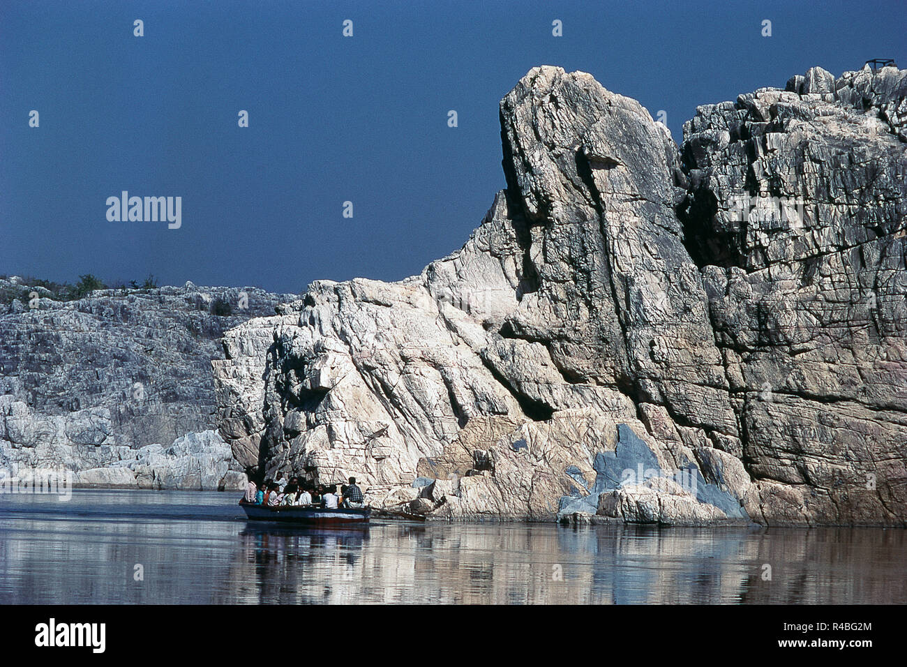 Boating in Narmada river, Bhera Ghat, Jabalpur, Madhya Pradesh, India ...