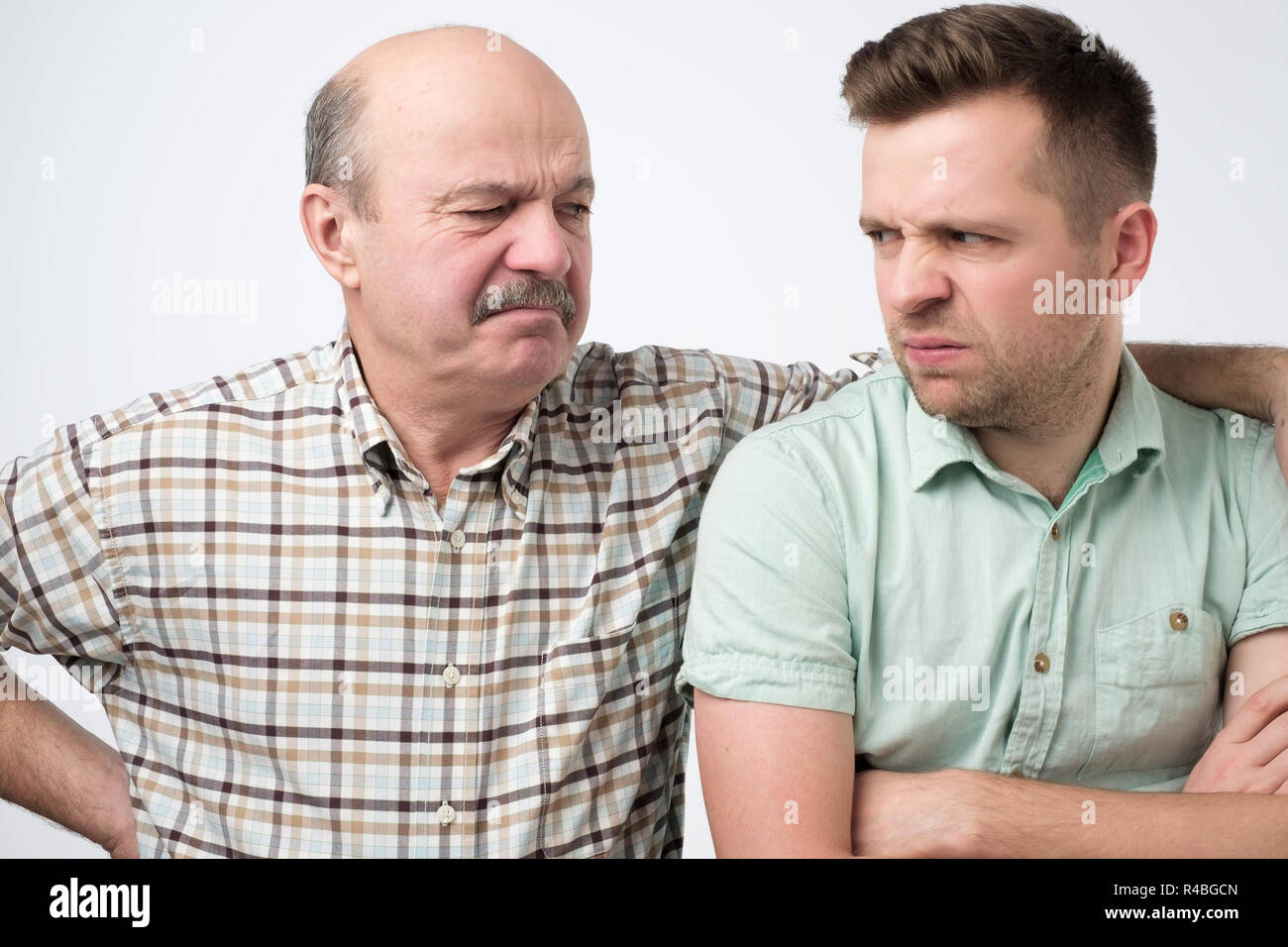 Angry father and son having an argument Stock Photo - Alamy