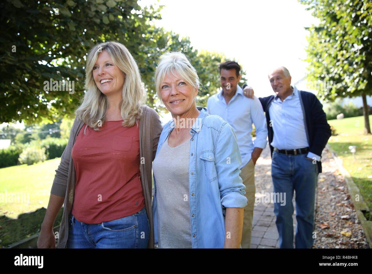 Family parents children grandparents walk hi-res stock photography and ...