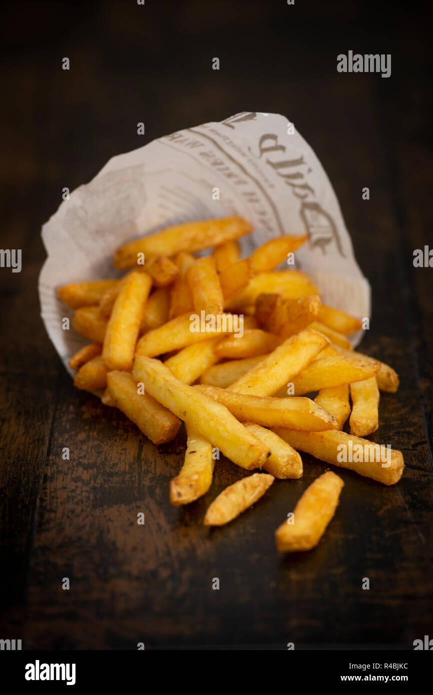 French fries in a paper bag Stock Photo - Alamy
