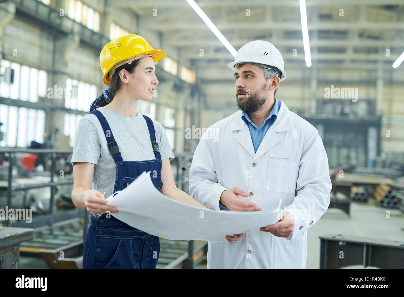 Two Engineers at Plant Stock Photo - Alamy