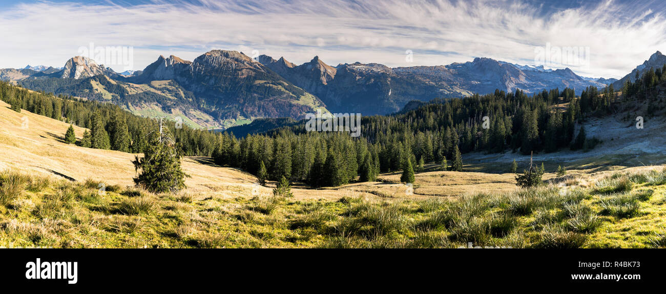 panorama mountain landscape in the Swiss Alps Stock Photo - Alamy