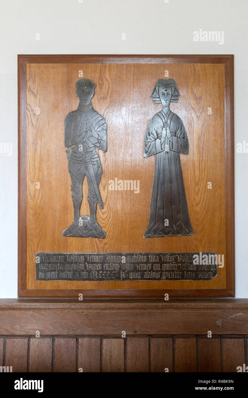 Church of Saint Lawrence, Knodishall, Suffolk, England, UK brass ...