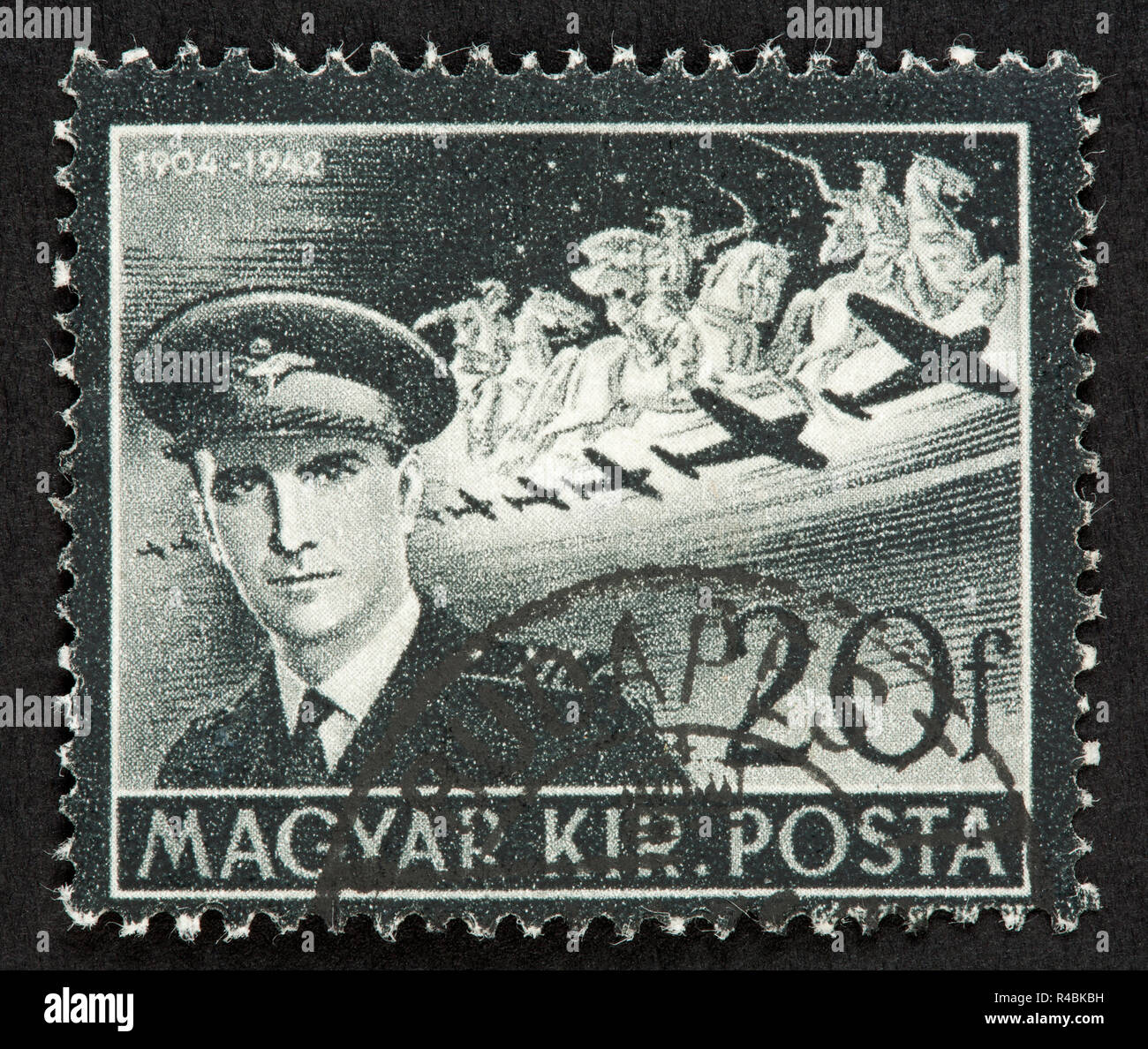 Hungarian postage stamp Stock Photo - Alamy