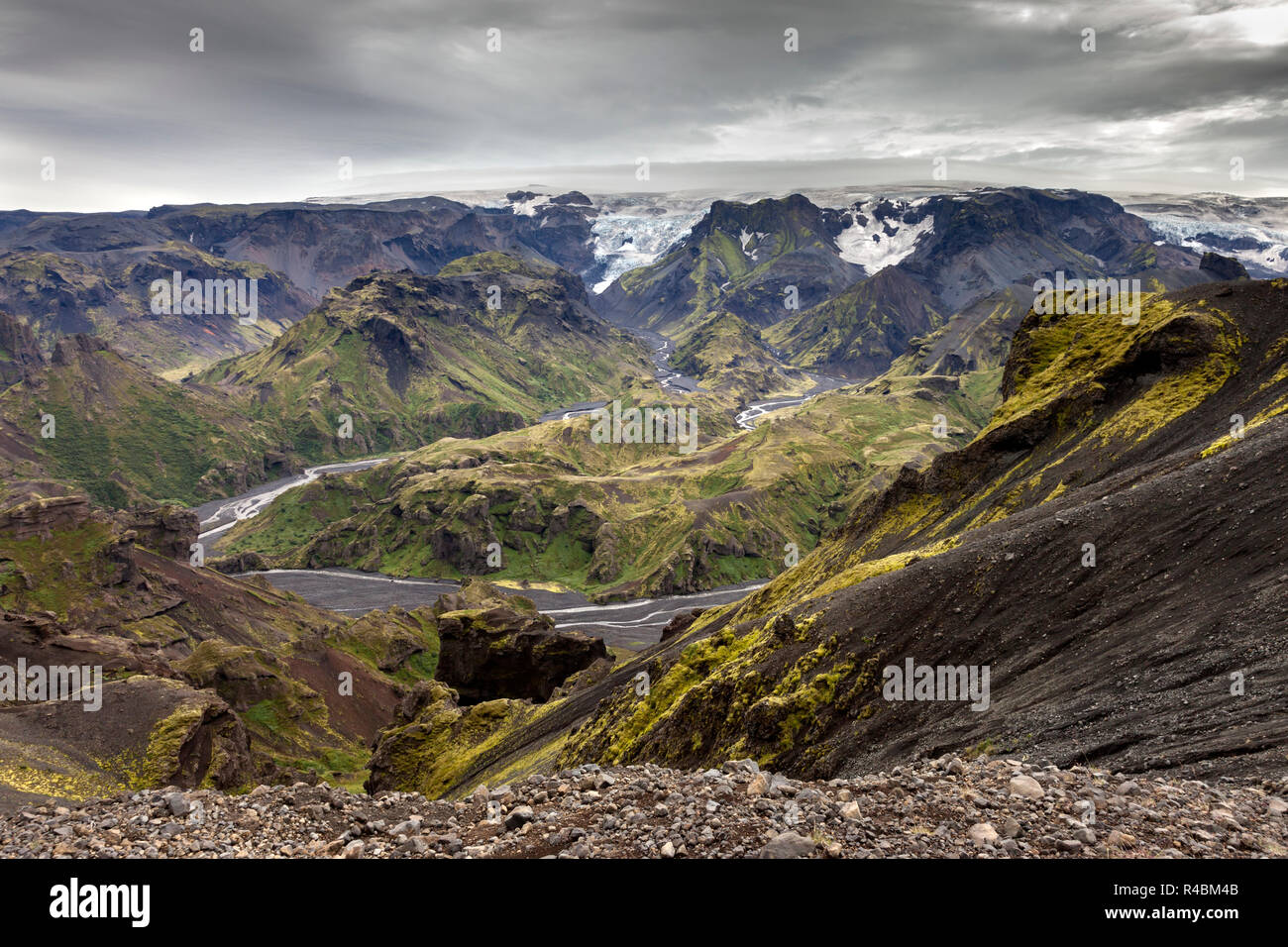 The Katla Volcano and the Myrdalsjokull Icecap Viewed from the Gooaland ...