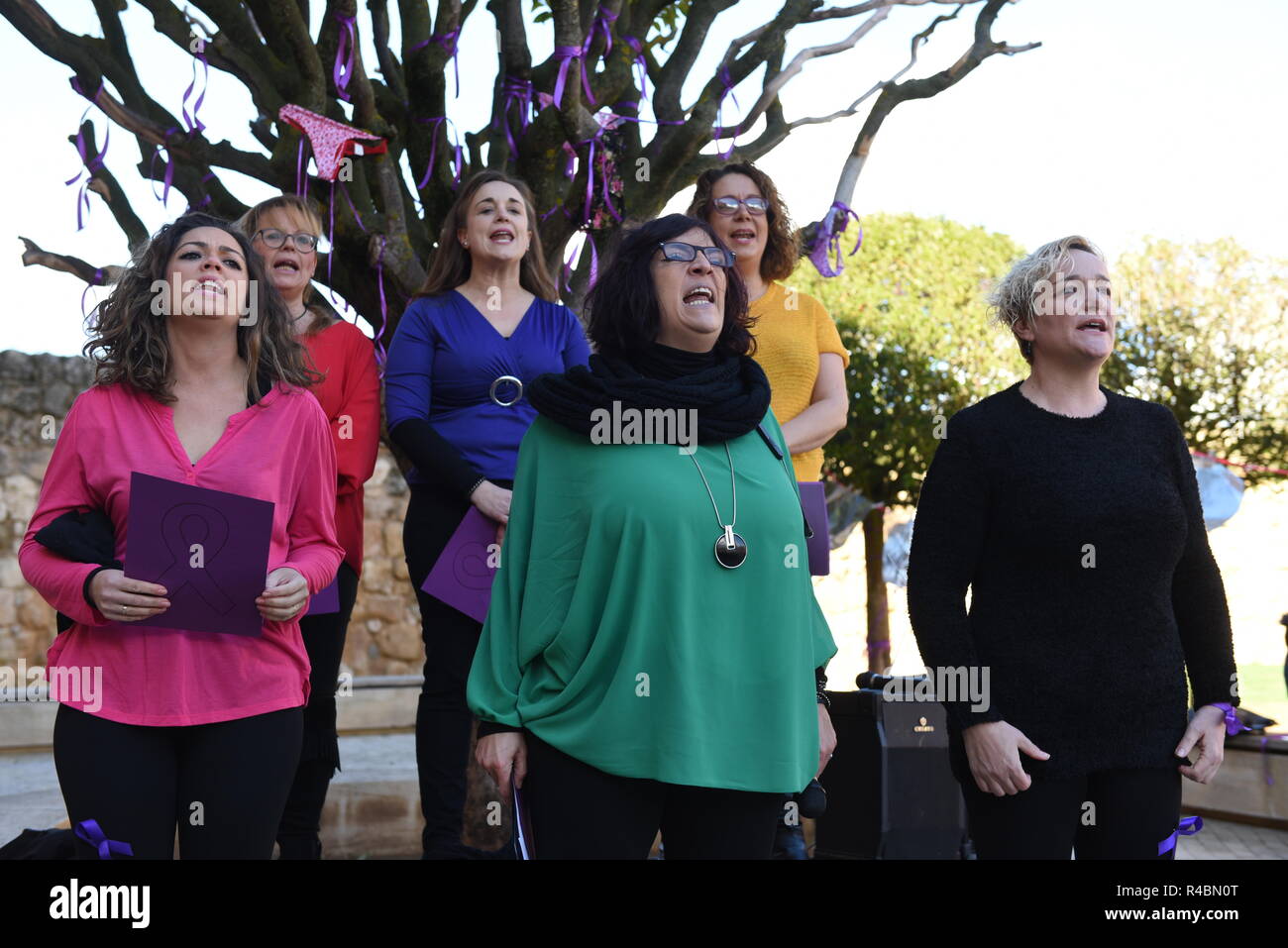 Women shout slogans during the International Day for the Elimination of ...
