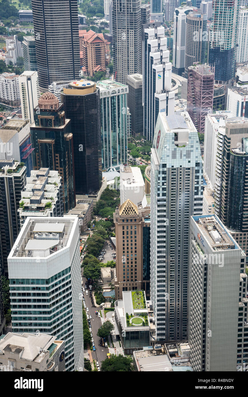 Aerial view of Kuala Lumpur taken from the KL Tower Malaysia Stock ...