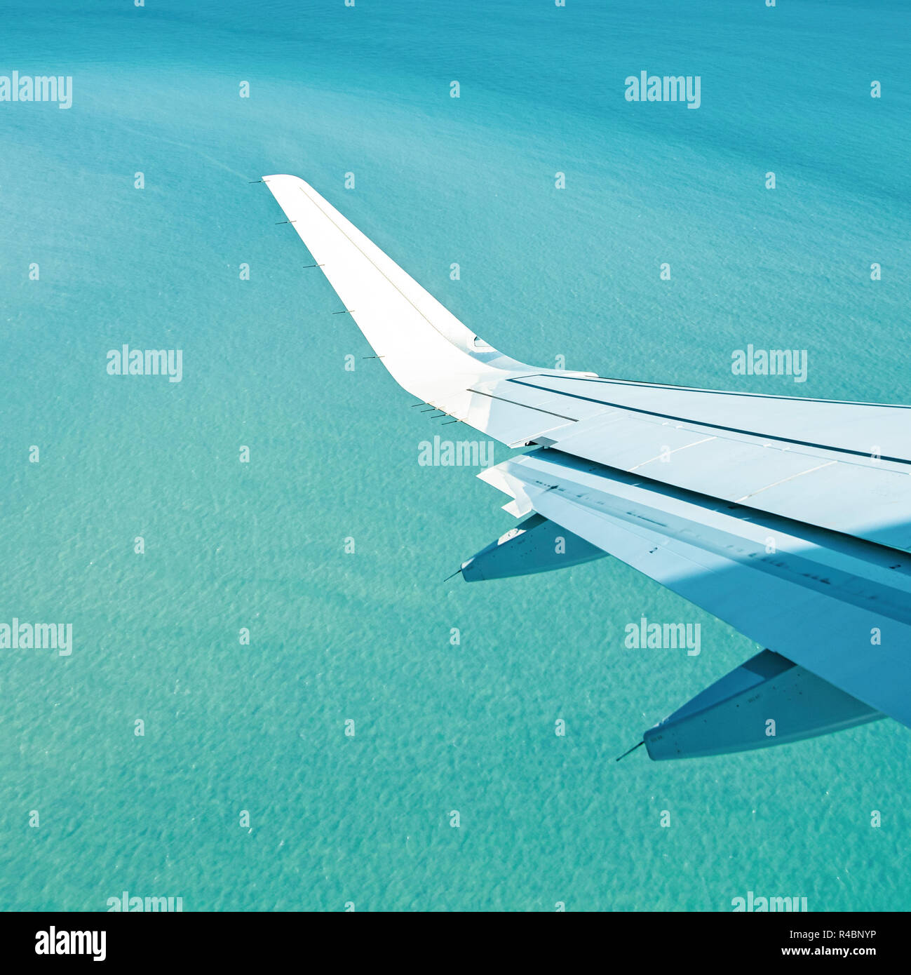 Sea from the airplane Stock Photo - Alamy