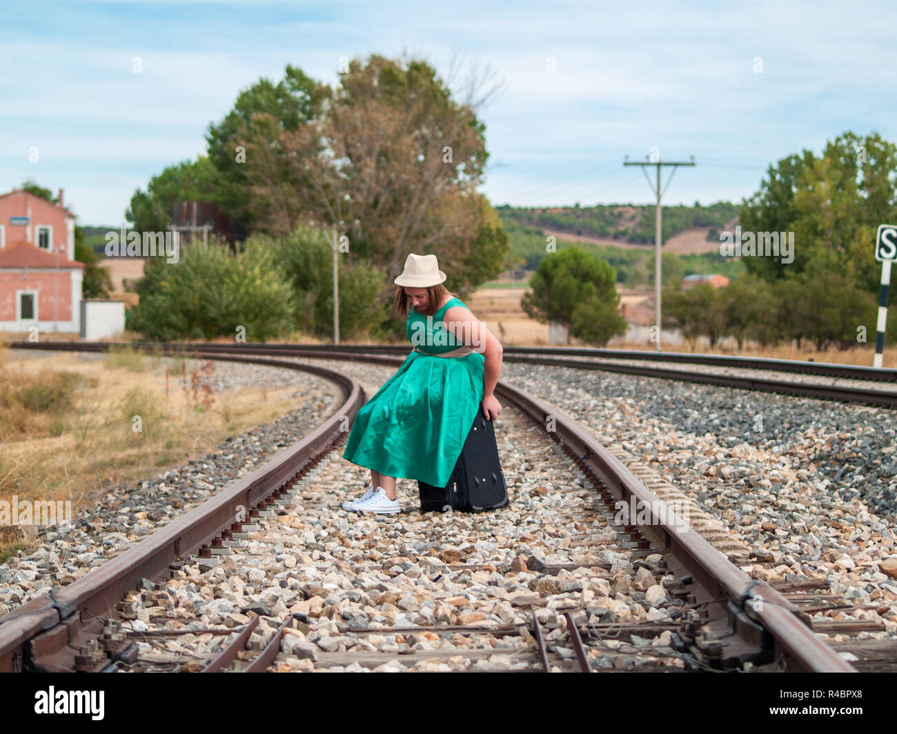 Train Tracks Photography Girl