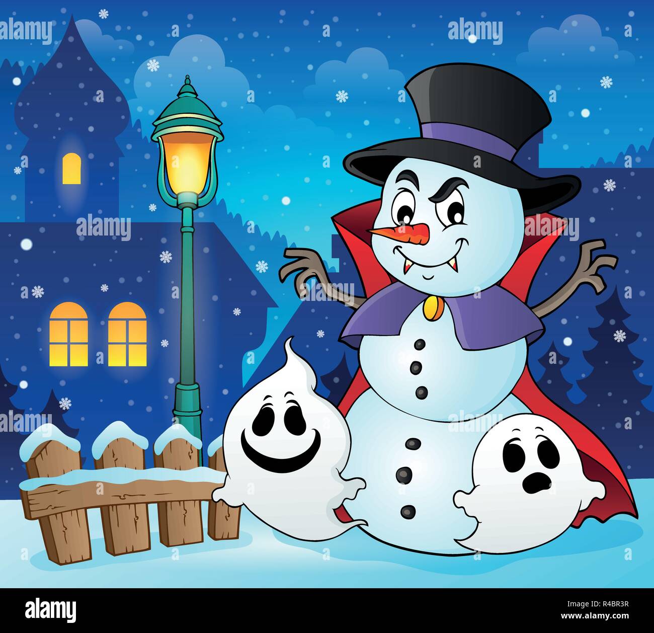 Vampire snowman theme image 2 - eps10 vector illustration Stock Vector ...
