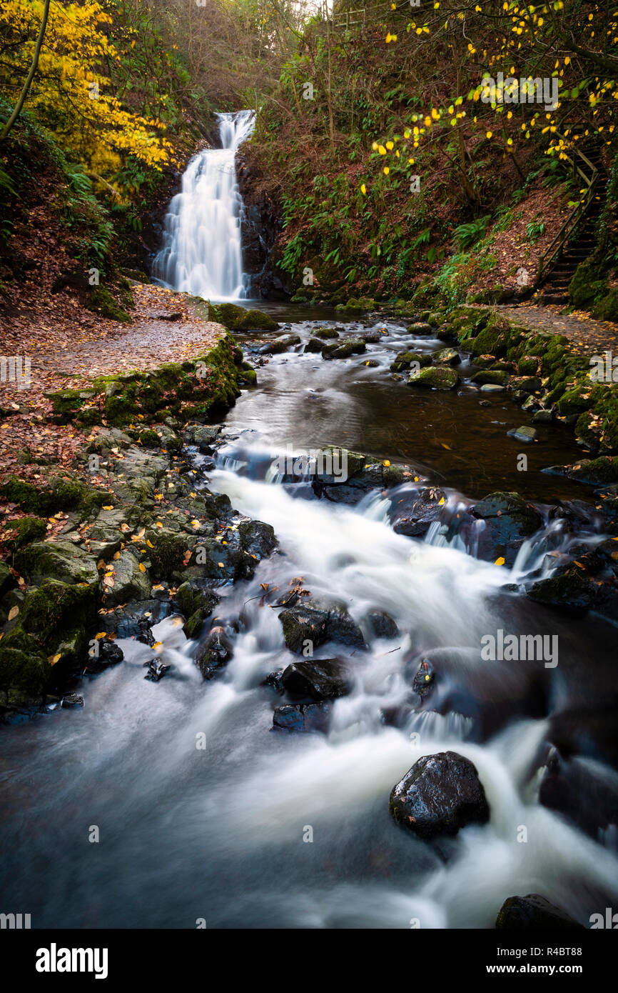 Waterfall at Glenoe in County Antrim Stock Photo - Alamy
