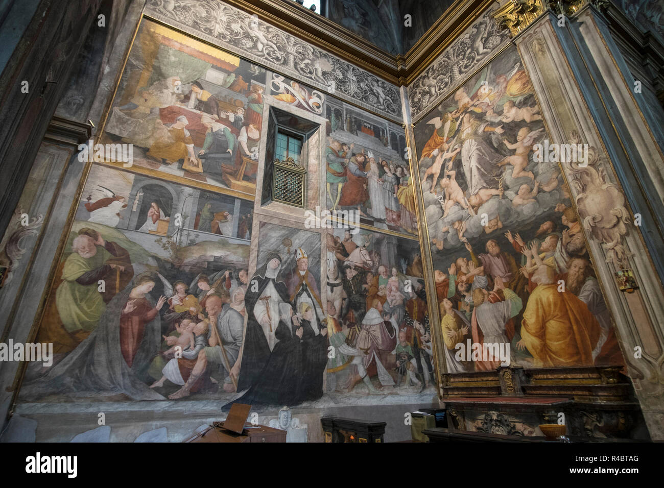 Italy, Piedmont region, Vercelli: frescoes of Gaudenzio Ferrari in the ...