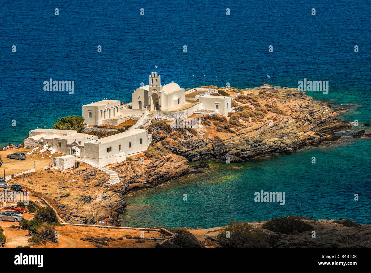 Greece. Sifnos island. Chrysopigi Monastery Stock Photo - Alamy