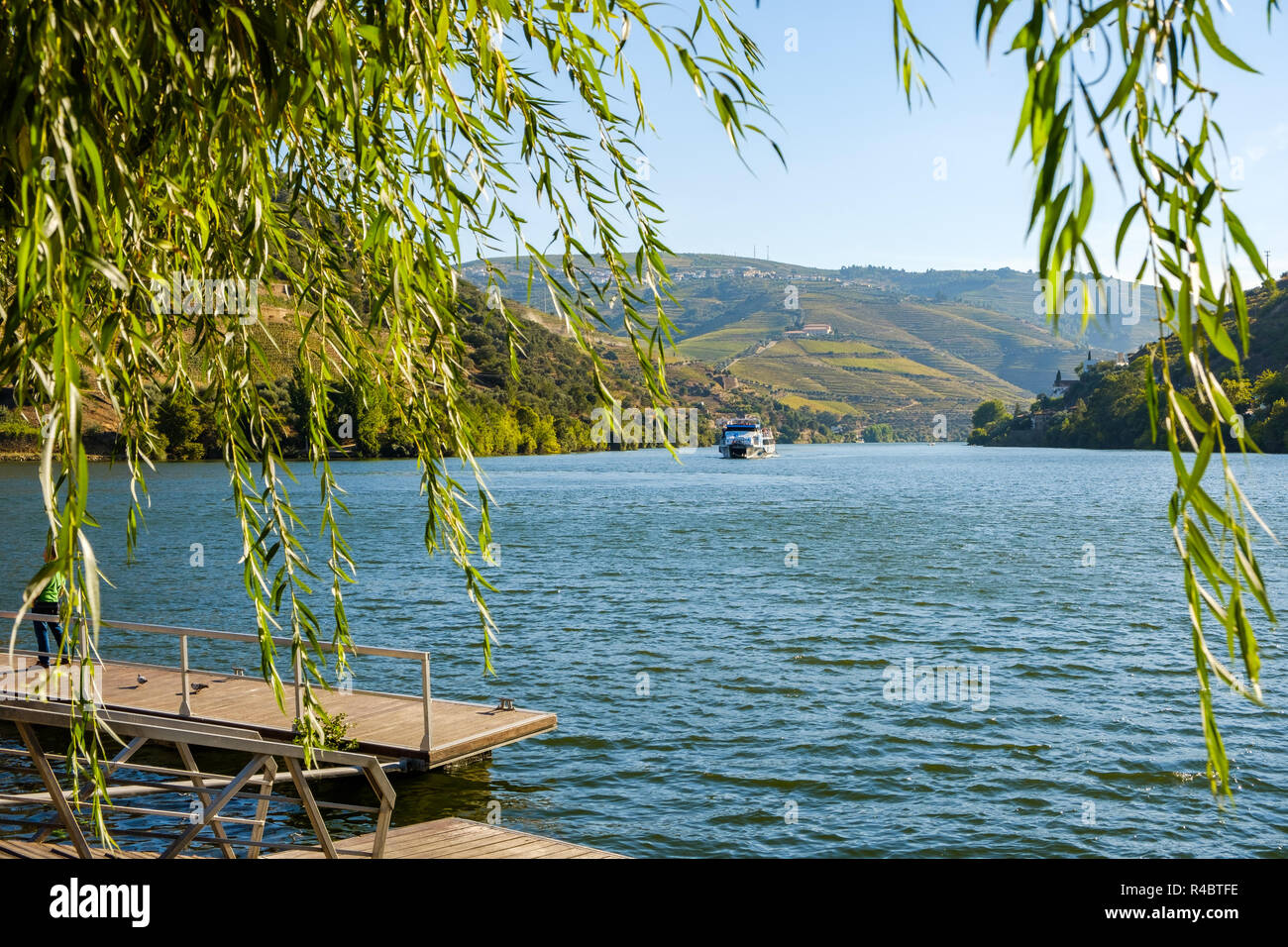 Pinhao, Portugal - October 05, 2018 : Boat carrying tourists on the ...
