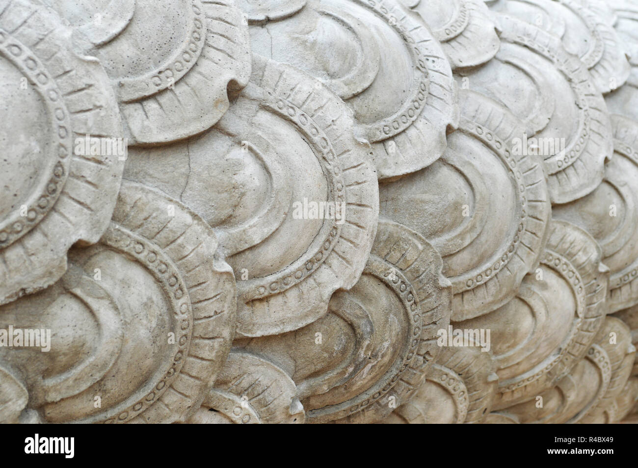 wall pattern fish scale / cement concrete of pattern fish or serpent ...