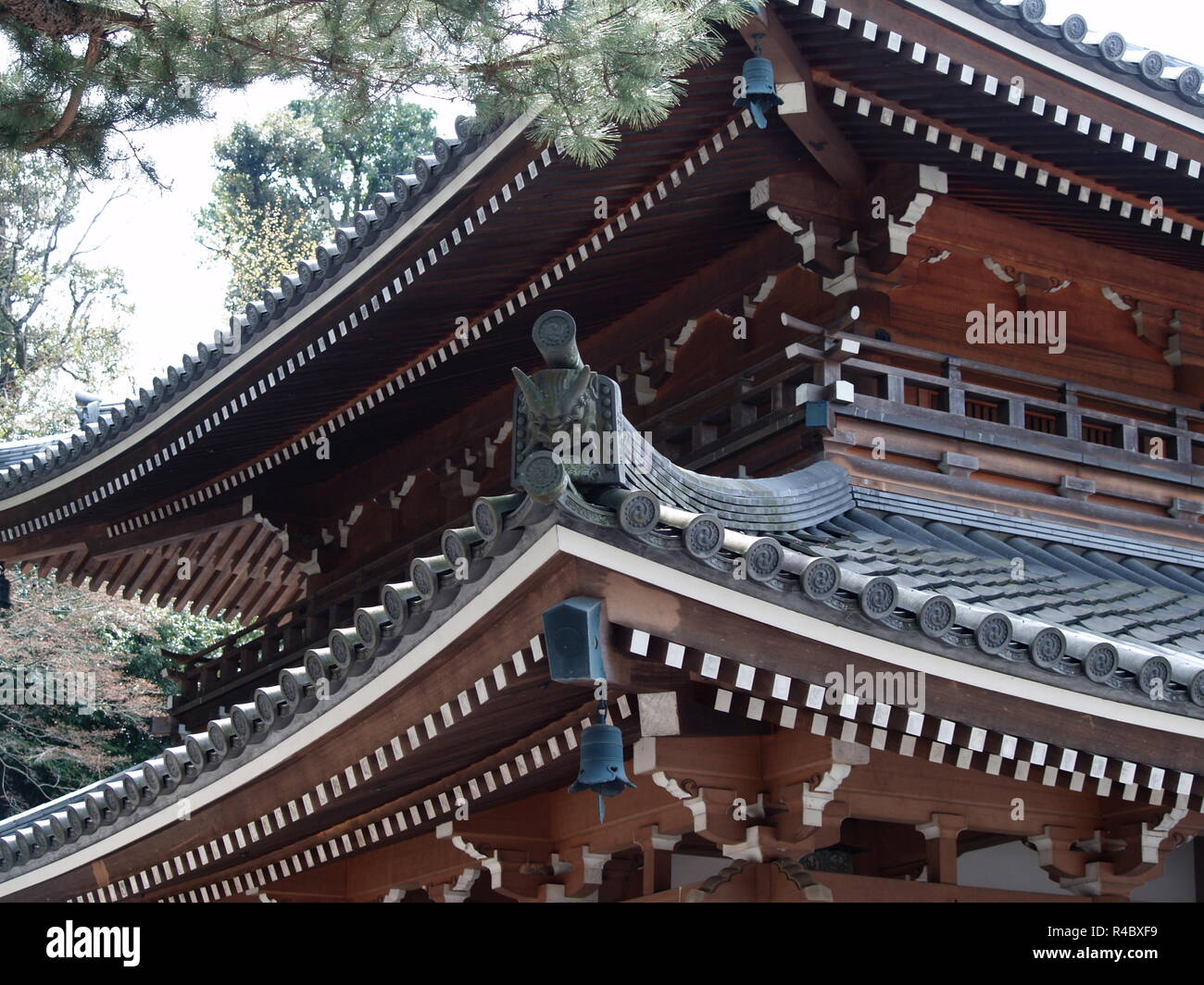 Kyoto Shrine Roof Decor Stock Photo - Alamy
