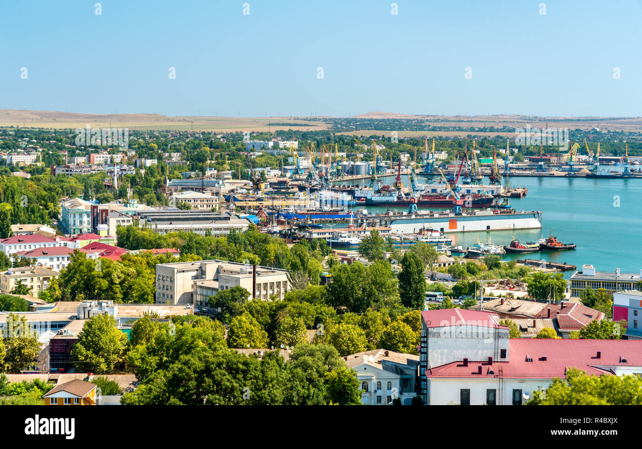 View of Port of Kerch in Crimea Stock Photo - Alamy